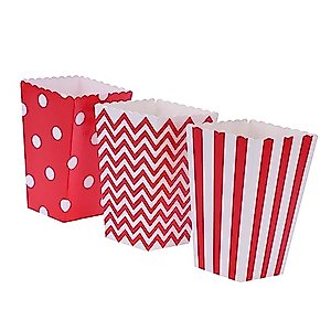 SAFIGLE 30pcs Popcorn Candy Containers Snack Container Pink Paper Bags Popcorn Cartons Popcorn Boxes Paper Popcorn Containers French Fries Storage Box Food Paper Container Candy Bags Tray