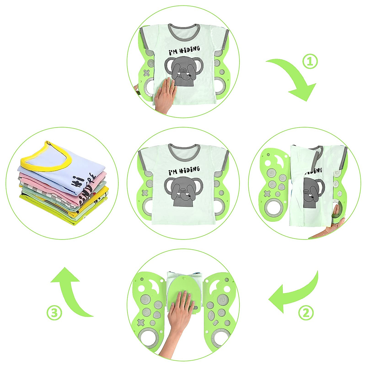 BoxLegend Shirt Folding Board Kids Clothes Folding Board with Original Deluxe Set Shirt Folder Durable Plastic Pink