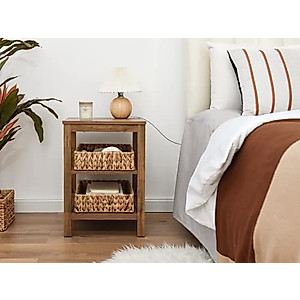 StorageWorks Large Toilet Basket Tank Topper, Toilet Paper Basket for Bathroom, Water Hyacinth Storage Basket for Toilet Tank Top, Shelf, Handwoven Bathroom Wicker Basket, Natural, 2 Pack