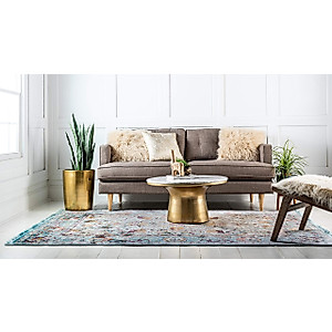 Unique Loom Baracoa Collection Area Rug - Rumba (2' 2" x 3' 1" Rectangle, Light Blue/ Cream)