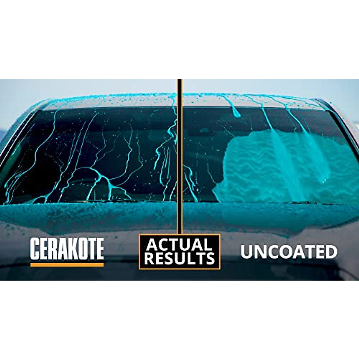 CERAKOTE® Rapid Ceramic Glass Coat Windshield Kit (8 oz Bottle)– Max Strength Rain Repelling Coating – Easy to Apply – Includes Glass Cleaner – Long Lasting Ceramic Formula – Maximum Water Shedding