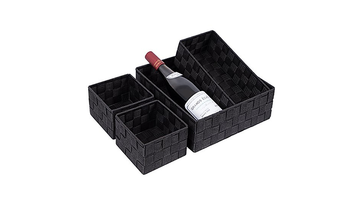 Posprica Woven Storage Baskets - Set of 4 for Easy Organization