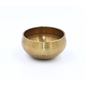 Tibetan Hand Hammered Singing Bowl-For Meditation, Yoga, Sound Therapy, Spiritual Healing, Prayer, Mind and Body Relaxation (3") (Orange)