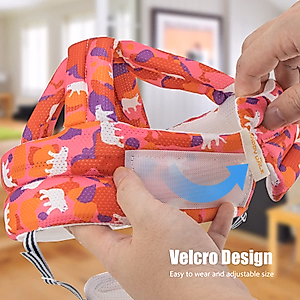 Baby Safety Helmet for Crawling Walking, Breathable Protective Infant Helmet for 1-2 Years Baby Walk No Bump Helmet - Red