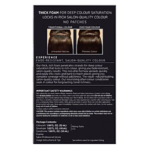 John Frieda Precision Foam Colour, Medium Natural Brown 5N, Full-coverage Hair Color Kit, Anti-Fade Gray Coverage, Deep Color Saturation Hair Dye, 1 Application