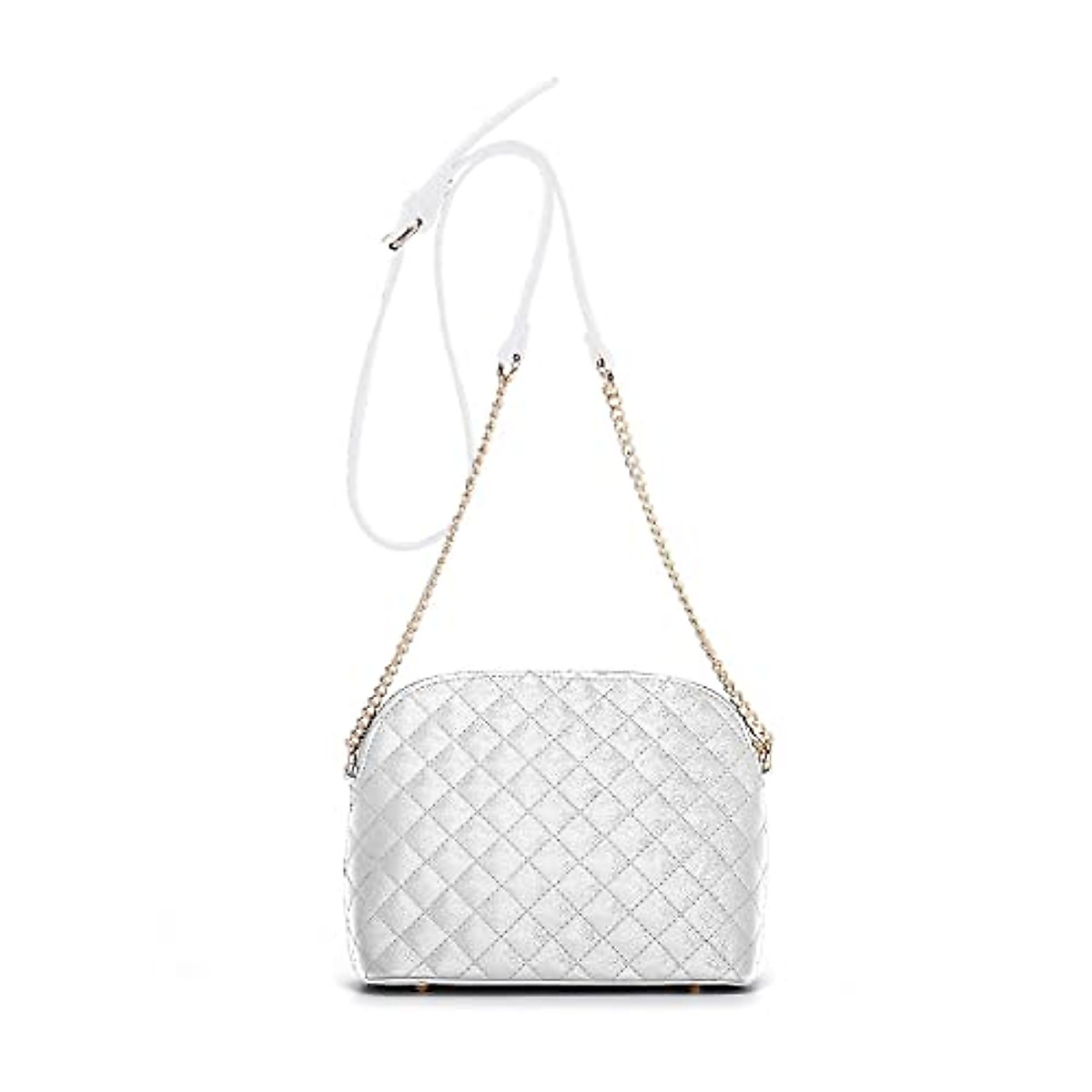 E Quilted Crossbody Bags for Women, Lightweight Medium Camera Bag Top Zipper Shoulder Purse