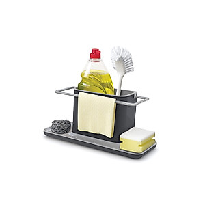 Joseph Joseph 85070 Sink Caddy Kitchen Sink Organizer Sponge Holder Dishwasher-Safe, Large, Gray