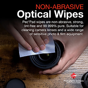 PEC-PAD Lint Free Wipes 4”x4” Non-Abrasive Ultra Soft Cloth for Cleaning Sensitive Surfaces like Camera, Lens, Filters, Film, Scanners, Telescopes, Microscopes, Binoculars. (100 Sheets Per/Pkg) 4-Pack