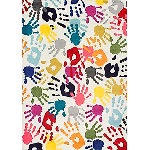 nuLOOM Pinkie Handprint Kids Area Rug, 3x5, Multi