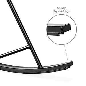 Best Choice Products 3-Piece Outdoor Acapulco All-Weather Woven Rope Patio Conversation Bistro Set w/Glass Top Table and 2 Rocking Chairs - Blue