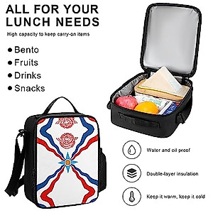 Supdreamc 3 Piece Rucksacks Sets, Flag of The Assyrians Art Shoulder Bag+Lunch Bag+Pencil Case, Daypack Backpack, Travel and Sport Backpack Rucksack, Book Bag
