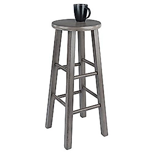 Winsome Ivy Bar Stool, 29", Rustic Gray Finish