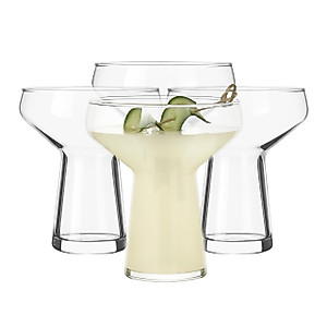 Libbey Stemless Margarita Glasses Set of 4, Classic, Lightweight Mixed Cocktail Glasses Set, Large Margarita Glasses Set for Cinco de Mayo, Parties