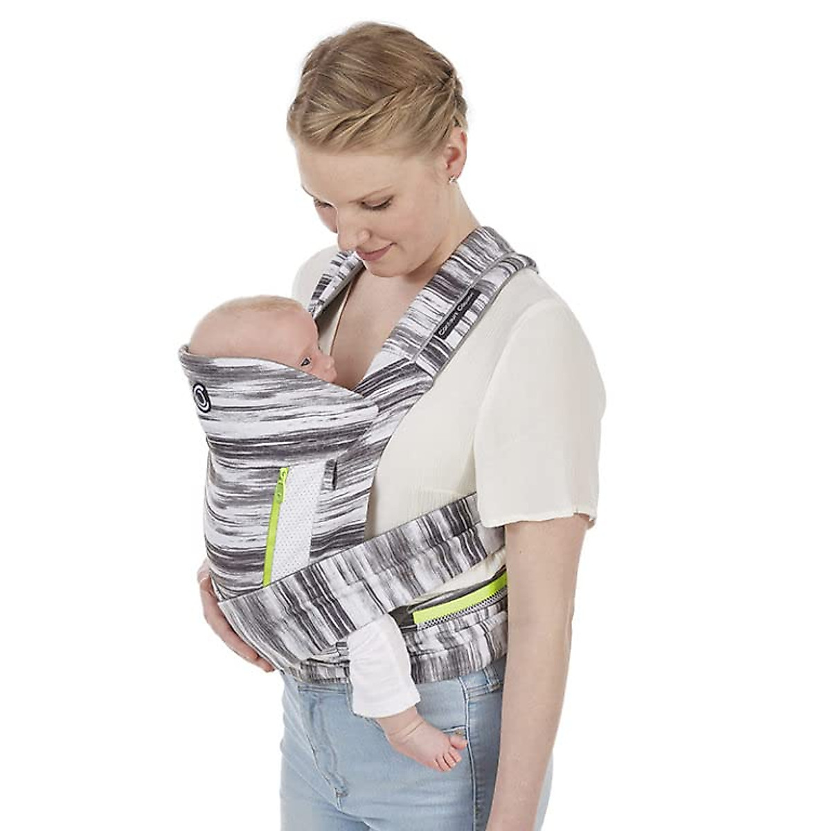 Contours Baby Carrier Newborn to Toddler |Cocoon 5 Position Convertible Easy-to-Use Baby Wrap Carrier with Pockets for Men and Women, Newborn, Face in, Face Out, Back & Hip (8-33 lbs) - Lunar Gray