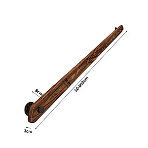 Handrail Rustic Wood Handrail 1.6ft-20ft Kit, Non-Slip Handrails for Indoor Stairs, Wall Home Corridor Lofts Railings Grab Bar (Size : 150cm)