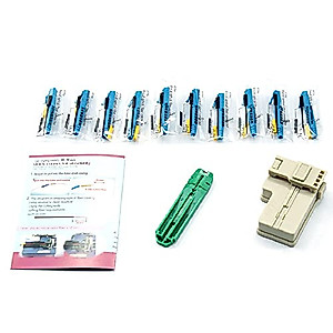 10pcs LC UPC Fiber Optic Quick Connector Fiber Fast Connectors Singlemode 9/125 Fiber for 0.9mm/2.0mm/3.0mm Fiber Cable of Fiber Network