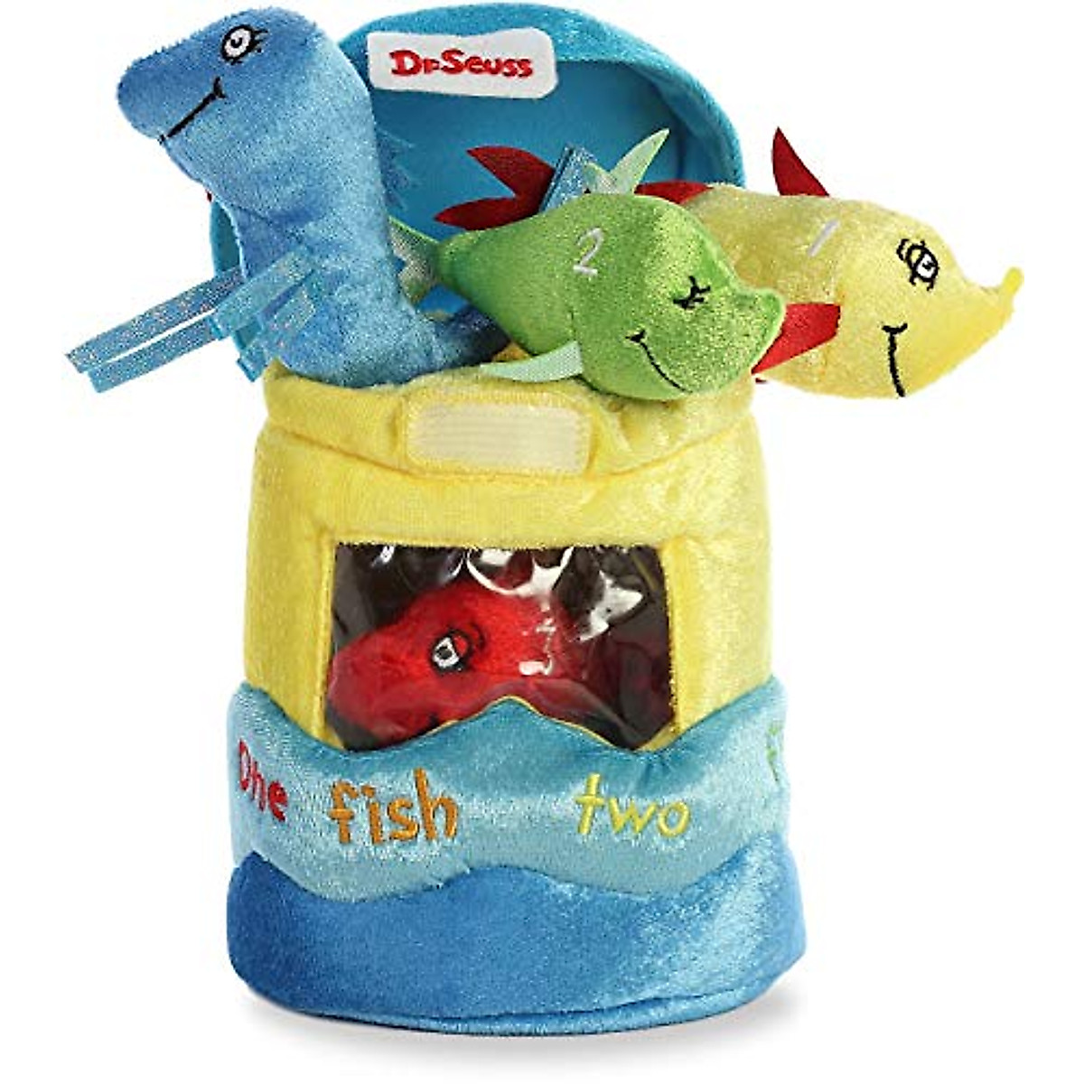 Aurora® Whimsical Dr. Seuss™ Dr. Seuss Fish Playset Stuffed Animal - Magical Storytelling - Literary Inspiration - Multicolor 8 Inches