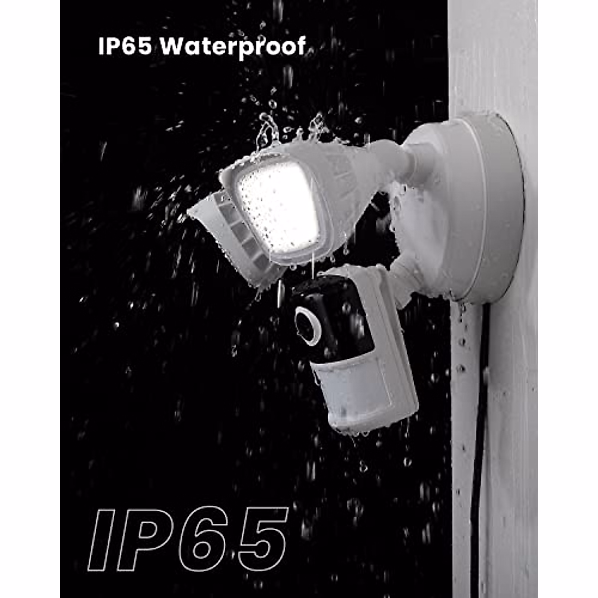 ieGeek Floodlight Camera, Outdoor Home Security Camera, 2K Wired Flood Light Camera Outdoor with Motion Sensor Cam, 2600 Lumens,Color Night Vision,110dB Siren,2 Way Audio,Compatible with Alexa