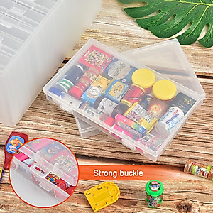 Toy Storage Case Compatible with Mini Brands Collector Toys, Plastic Display Container with 18 Small Boxes for 5 Surprise Series 1 2 3 4, for Miniverse, Shopkins, Real Littles, Miniatures (Box Only)