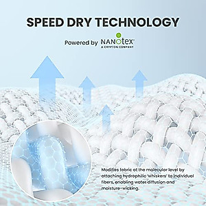 SLEEP ZONE Super Soft Cooling Queen Bed Sheets Set 4 Piece - Easy Care Fitted Flat Sheet & Pillowcase Sets - Wrinkle Free, Fade Resistant, Deep Pocket 16" (Gray, Queen)