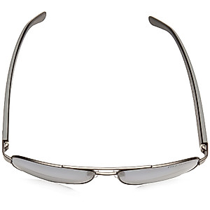 Polo Ralph Lauren Men's PH3122 Aviator Sunglasses, Matte Dark Gunmetal/Grey Polarized, 59 mm