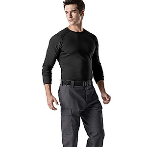 CQR Men's Tactical Pants, Military Combat BDU/ACU Cargo Pants, Water Resistant Ripstop Work Pants, Hiking Outdoor Apparel, Brigade Pants Charcoal, Medium Long