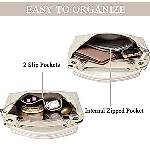 Kasqo Small Satchel Handbags for Women, Fashion Leather Top Handle Satchel Bag Shoulder Purse Crossbody Bags for Teen Girls