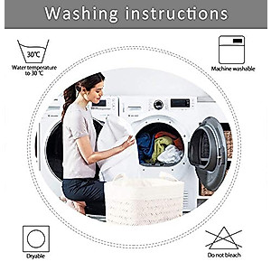 FOUNCY Bean Bag Cover - Comfortable and Breathable Cotton Linen Beanbag Stuffed Sack for Lazy Sofa Chair, Multi-Functional Storage Bag with Footstool Cover (100 * 75 * 75cm, Light Blue)