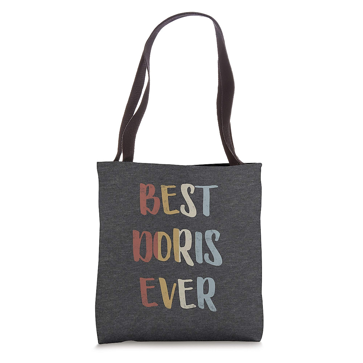 Best Doris Ever Retro Vintage Name Gift Dark Heather Gray Tote Bag