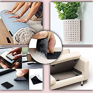 15Pcs Professional Self Adhesive Hook and Loop Sticky Back Fastener, Double-Sided Fasten Interlocking Tape for Home and Office Use, 1.2 x 4.7 Inch