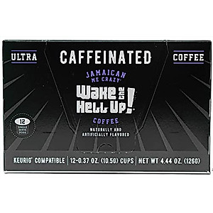 Wake The Hell Up! Jamaican Me Crazy® Flavored Single Serve Coffee Pods Of Ultra-Caffeinated Coffee For K-Cup Compatible Brewers | 12 Count, 2.0 Compatible
