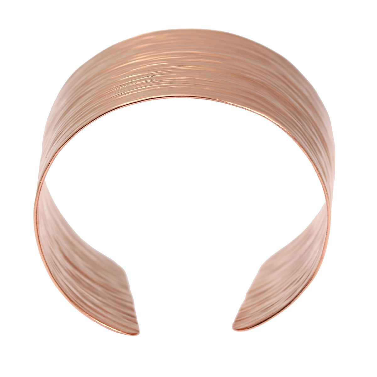 John S. Brana Copper Bark Cuff Bracelet Handmade Jewelry - 100% Uncoated Solid Copper (6.5 Inches)