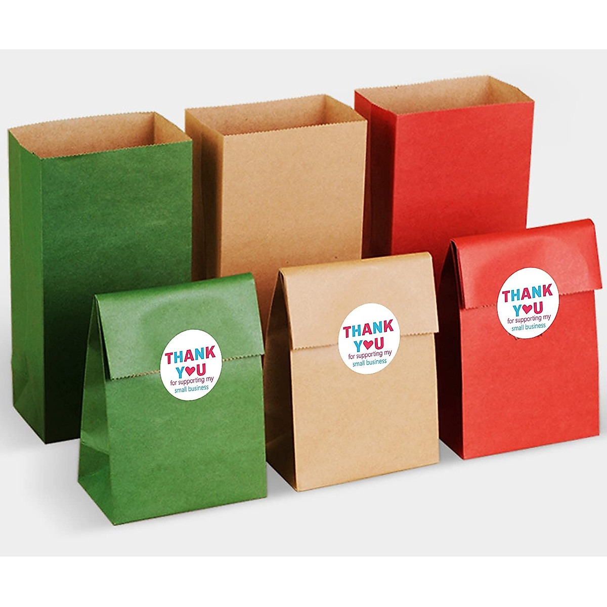 Supporting Small Business Labels Order Package Seals Business Packaging Supplies,1.5 Inch Round Thank You Stickers for Business, Online Retailers, Boutiques，500 Pcs Per Roll.