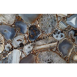 Agate Table, Wild Agate Stone Table, Rectangle Agate Table, Agate Stone Table Home Decor, Customize Sizes 12" X 24" Inch