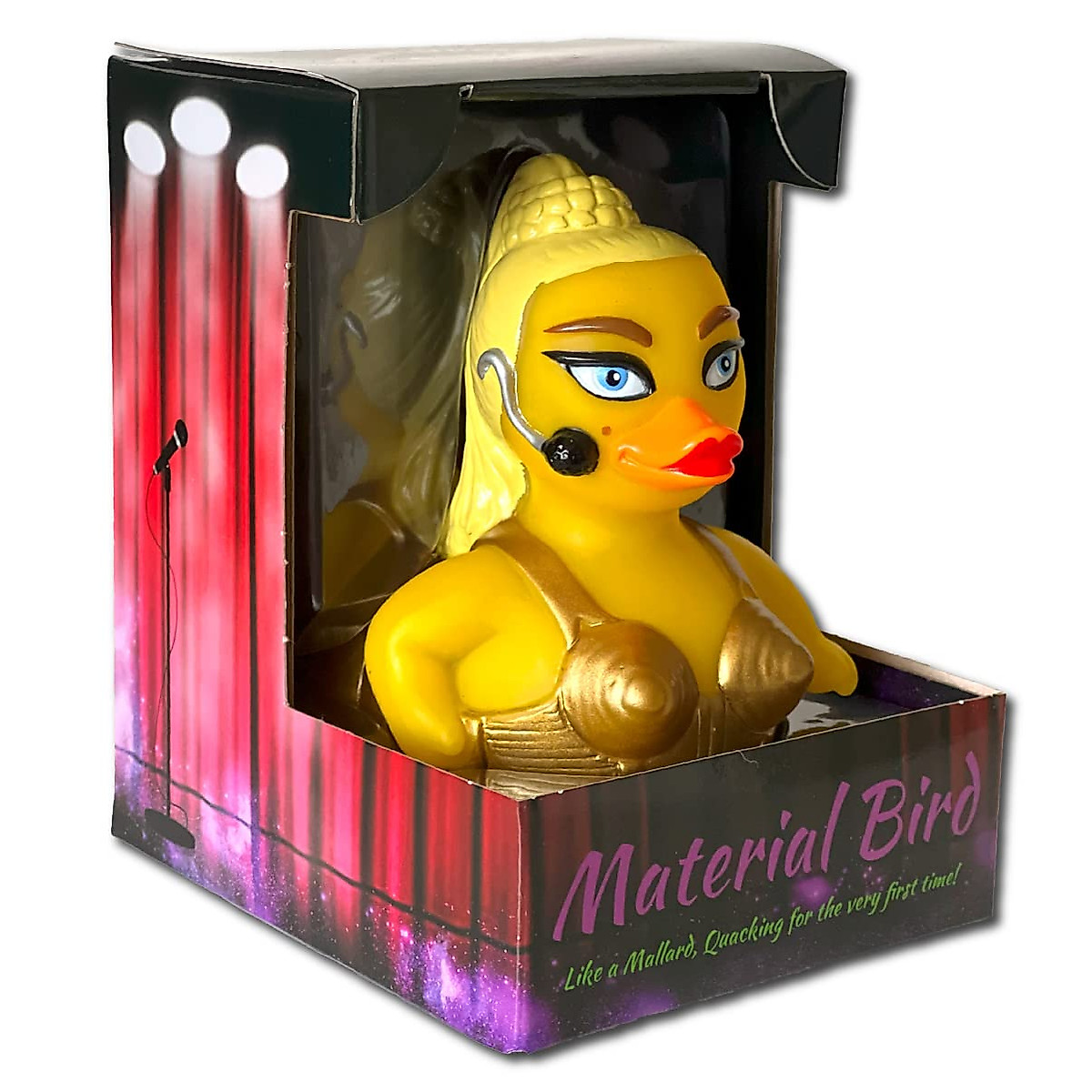 CelebriDucks - Material Bird - Floating Rubber Ducks - Collectible Bath Toy Gift for Kids & Adults of All Ages