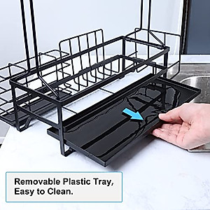 BBQ and Grill Caddy with Paper Towel Holder, Iron Steel Handle & 4 Hooks – Camper Accessories Condiment Caddy – Plates, Cutlery and BBQ Organizer for Camping Outdoor Grilling Tool Accessories