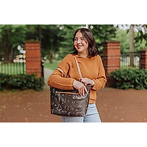 PICNIC TIME ONIVA Disney Winnie the Pooh Uptown Cooler Tote Bag, Insulated Purse Lunch Bag for Her, Stylish Beach Bag Soft Cooler, (Black), 14.37 x 7.28 x 10.63