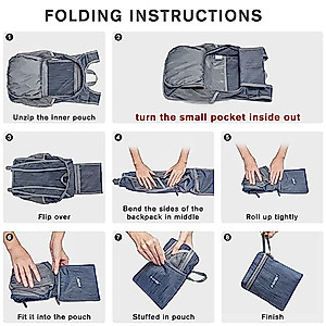 G4Free 10L Hiking Backpack Small Travel Hiking Daypack Lightweight Packable Backpack Casual Foldable Shoulder Bag