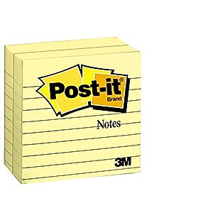 Post-it Notes 4x4 in, 2 Pads, America's’s #1 Favorite Sticky Notes, Canary Yellow, Clean Removal, Recyclable (675-YL-2PK)