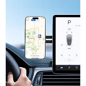 CloudValley Magnetic Phone Holder for Laptop Designed for iPhone 14 / 13 / 12 Series MagSafe, Adjustable Phone Monitor Side Mount, Slim Portable Foldable Computer Expansion Bracket (Black)