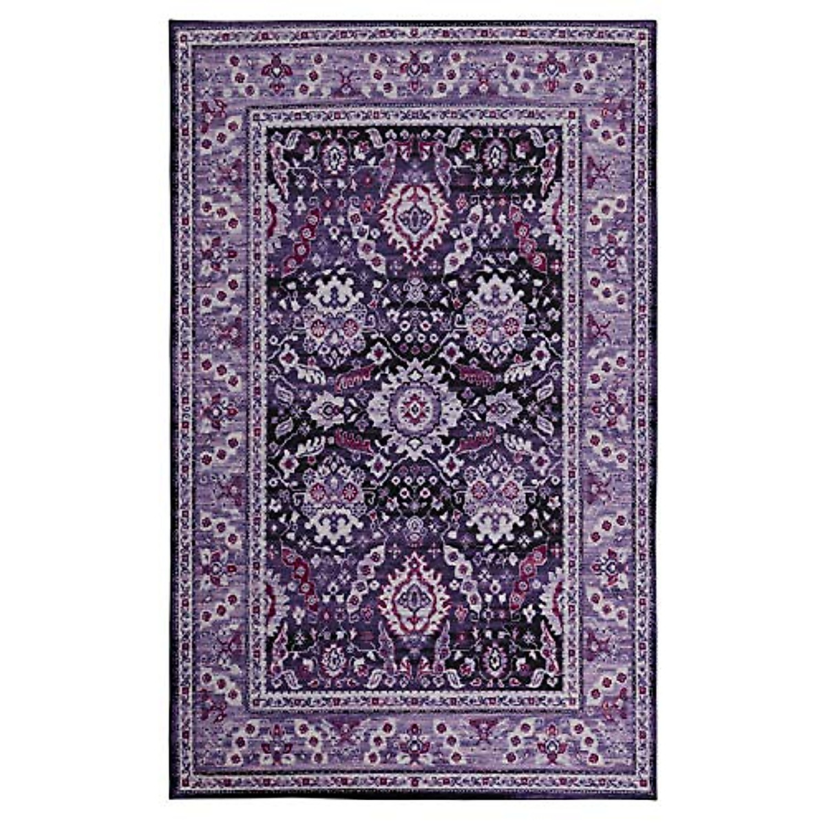 Mohawk Home Prismatic Marshall Purple Floral Ornamental (5' X 8') Area Rug