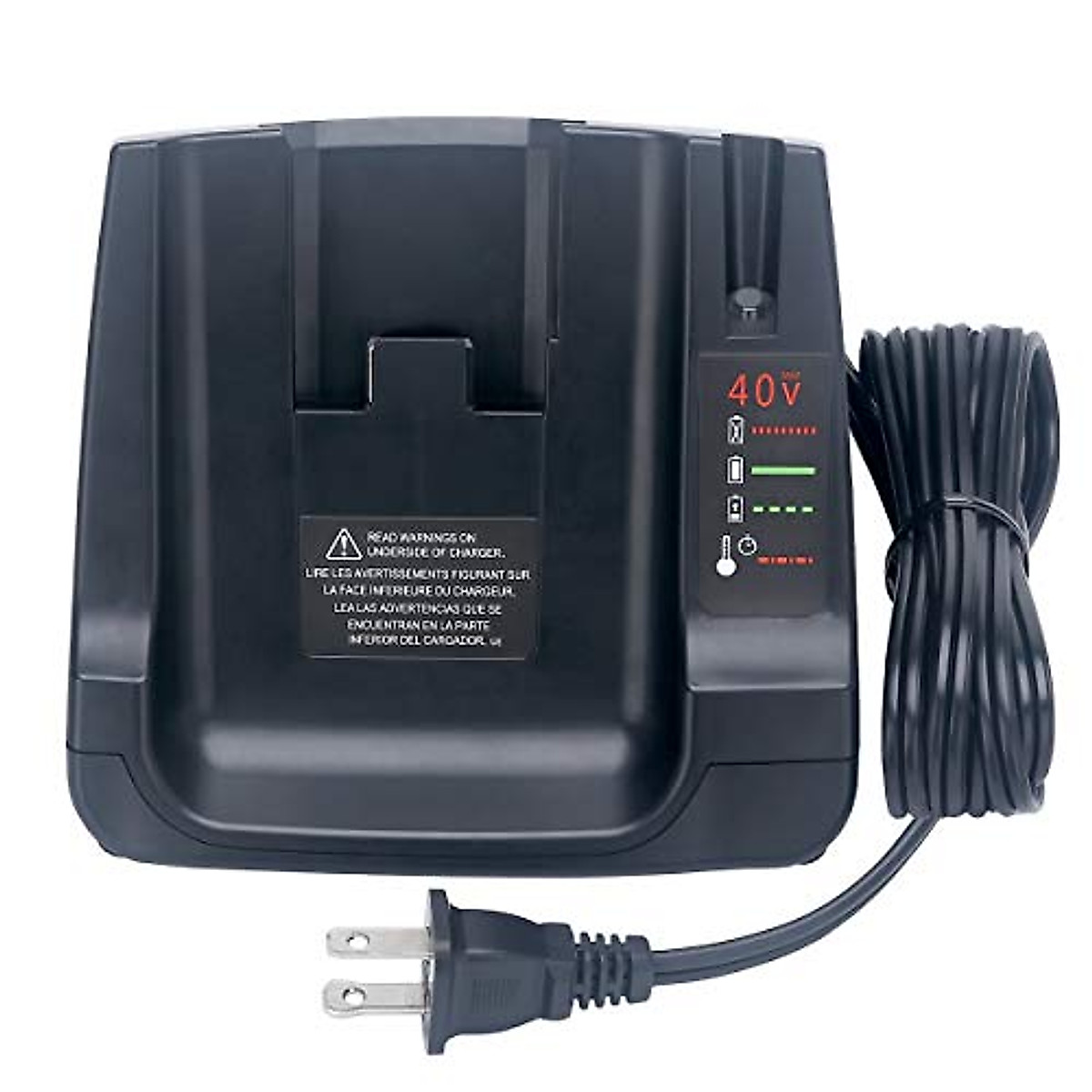 Biswaye 40V MAX Battery Fast Charger LCS40 Compatible with Black & Decker 36V 40V Max Lithium Battery LBX1540 LBX2540 LBX2040 LBXR2036 LBXR36 LBX2240 LBX36 LSW36 LST136 LHT2436