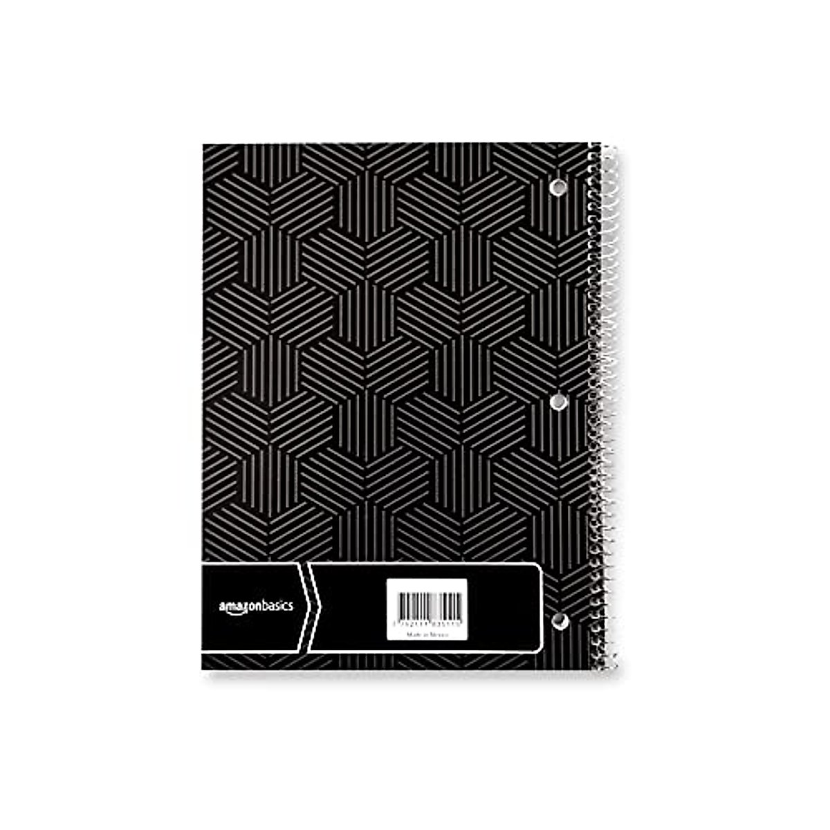 Amazon Basics College Ruled Wirebound Spiral Notebook, 70 Sheet - 5-Pack, Assorted Sunburst Pattern Colors