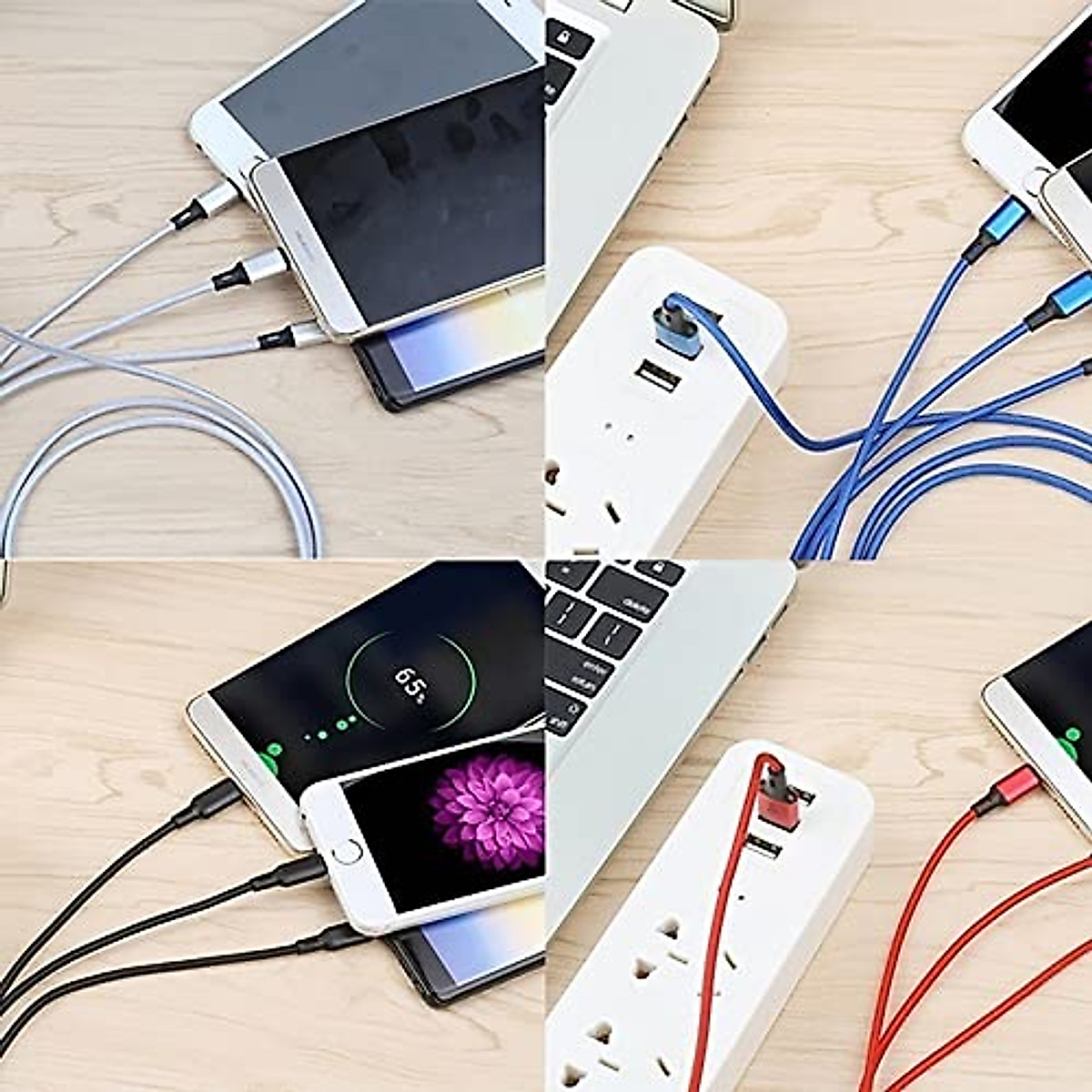 Pro USB 3in1 Multi Cable Compatible with Microsoft Surface Duo 2 Data Universal Extra Strength for Fast Quick Charging Speeds! (Rose)