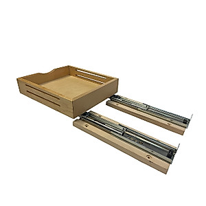 CabinetRTA Wood Pull Out Spice Rack Organizer for Cabinet - 5.5"(W) x 10"(D) x 2"(H) for Upper Kitchen Cabinets and Pantry Closet, for Spices, Sauces, Canned Food etc…