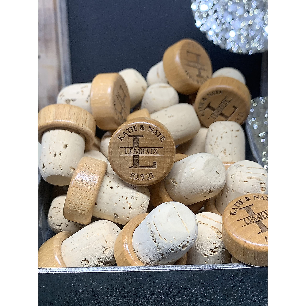 Wedding Favors for Guests Bulk 100 | Personalized Cork Wine Stopper Wedding Favors for Guests Bulk and Special Events