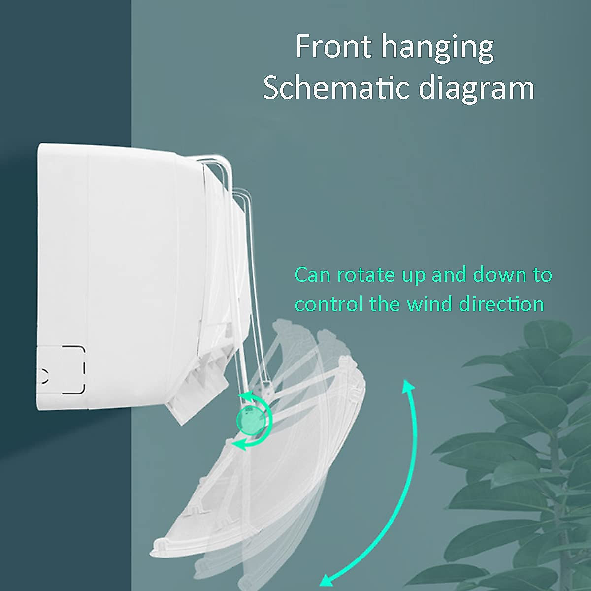 Adjustable Air Conditioner Deflector Vent Deflector, Anti Direct Blowing Baffles Air Conditioning Cover Retractable Air Outlet Wind Shield for Home (Front Hanging-Air Balloon, 35.4x10.6 Inch)