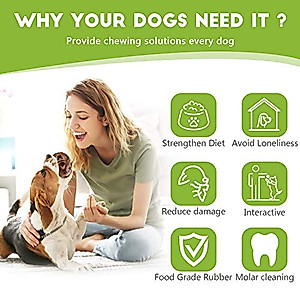 YUANDAO Dog Ball Dog Squeaky Toys for Aggressive Chewers, Almost Indestructible Rubber Puppy Chewing Ball with Squeaker Durable Pet Teeth Cleaning Toy for Medium and Large Breed