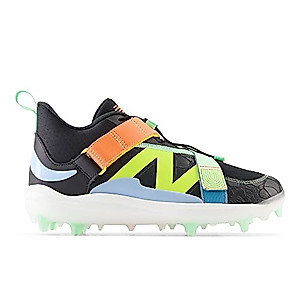 New Balance Unisex FuelCell Lindor V2 Comp Baseball Shoe, Black/Neon Dragonfly/Electric Jade, 10.5 US Men