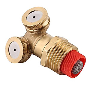 2pcs Brass Spray Misting Nozzle, Double Nozzle Spray Agricultural Garden Sprinkler Irrigation Sprayer for Washers Cleaner Gun